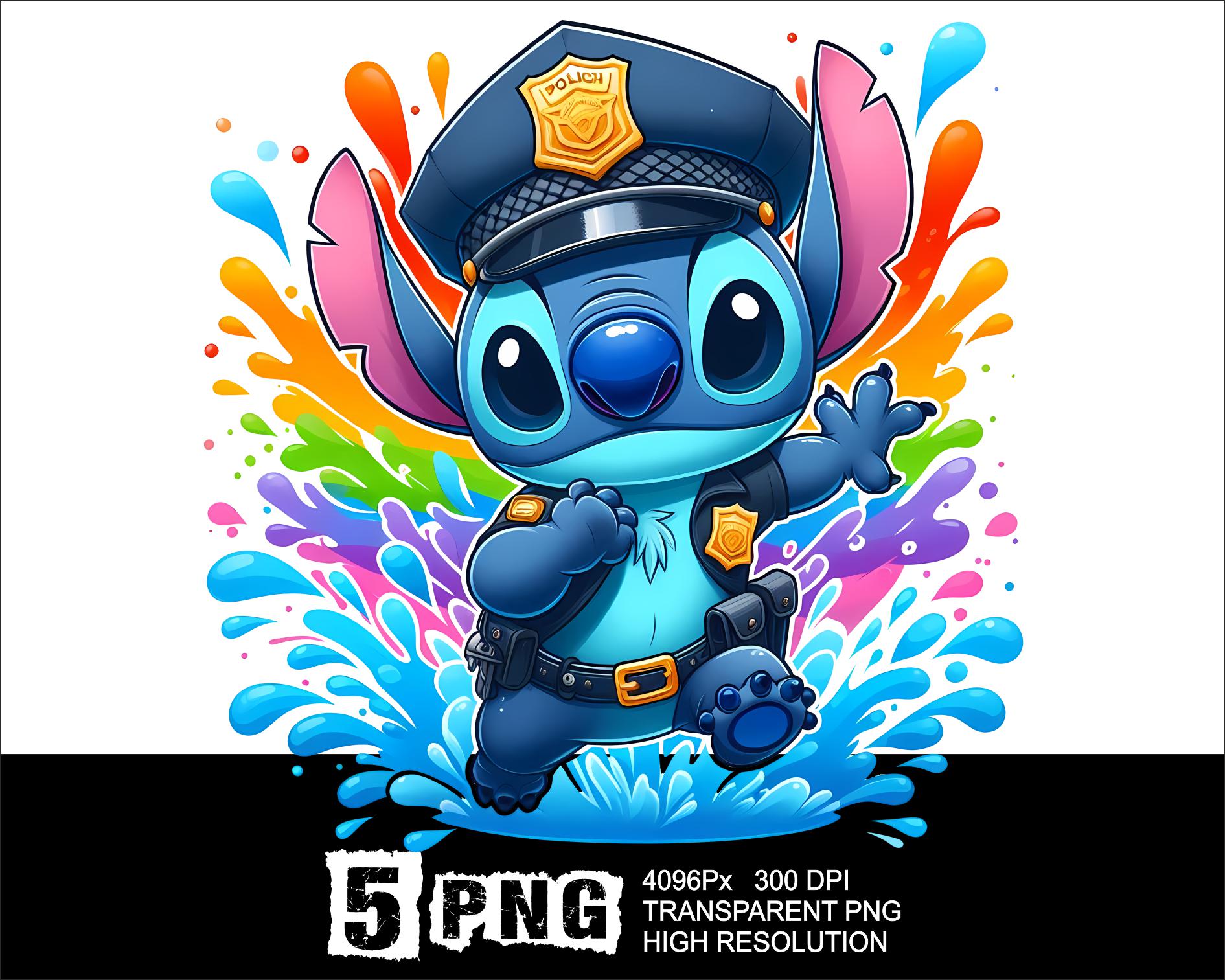 Stitch Police Design 5 PNG Stitch Clipart High Resolution Png Design ...