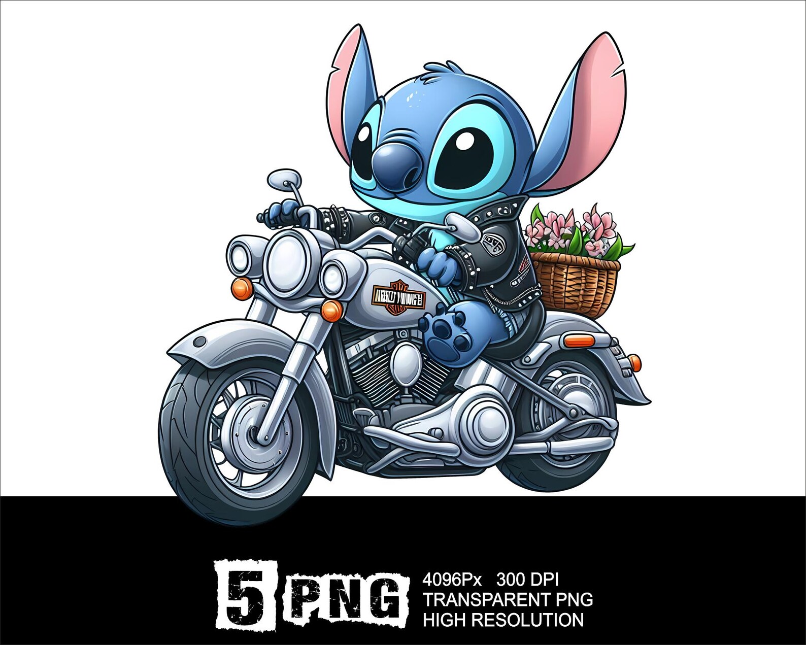 Stitch Motor Harley Design 5 PNG Stitch Clipart High Resolution Png ...