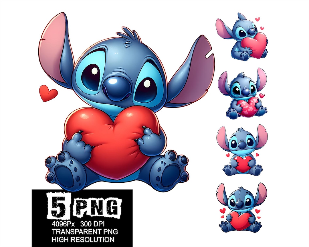 Love Stitch Heart Design 5 PNG Stitch Clipart High Resolution Png ...
