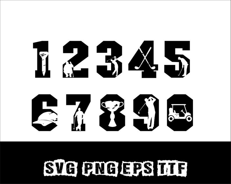 Golf Font Svg Sport Alphabet Svg Font for Cricut Svg Png Eps TTF Font ...