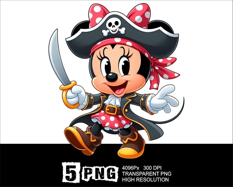 Minnie Pirates Girl Design 5 PNG Minnie Clipart High Resolution Png ...