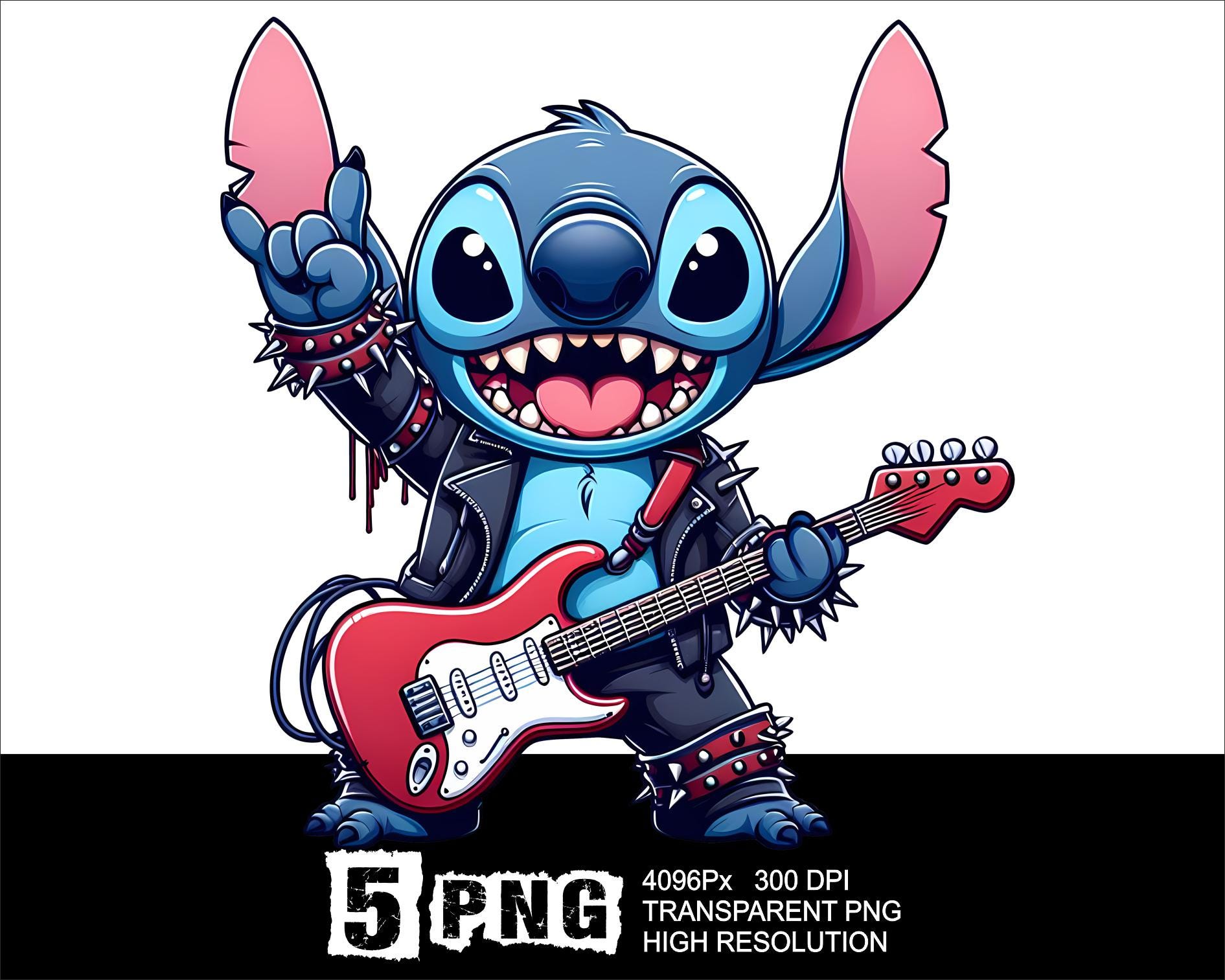 Stitch Rock Guitar Design 5 PNG Stitch Clipart High Resolution Png ...