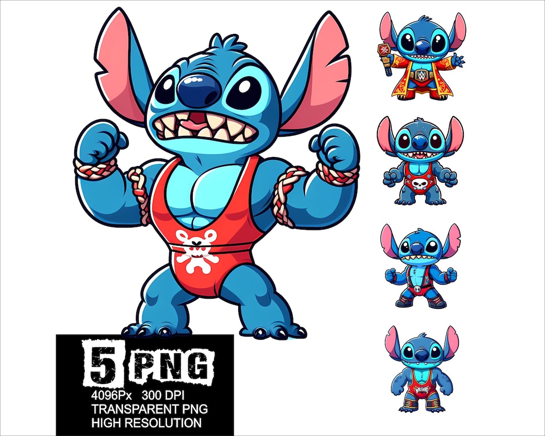 Stitch Wrestler Design 5 PNG Stitch Clipart High Resolution Png Design ...
