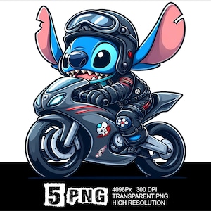 Stitch Motorcycle Design 5 PNG Stitch Clipart High Resolution Png ...