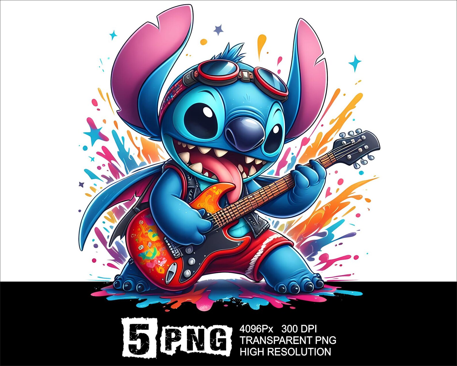 Stitch Rock Design 5 PNG Stitch Splash High Resolution Png Design ...