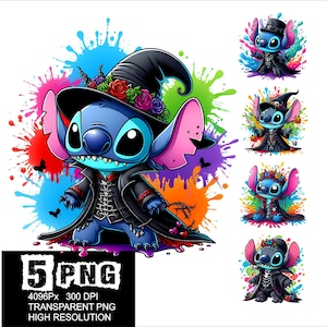 Stitch Gothic Design 5 PNG Dark Stitch Splash High Resolution Png ...