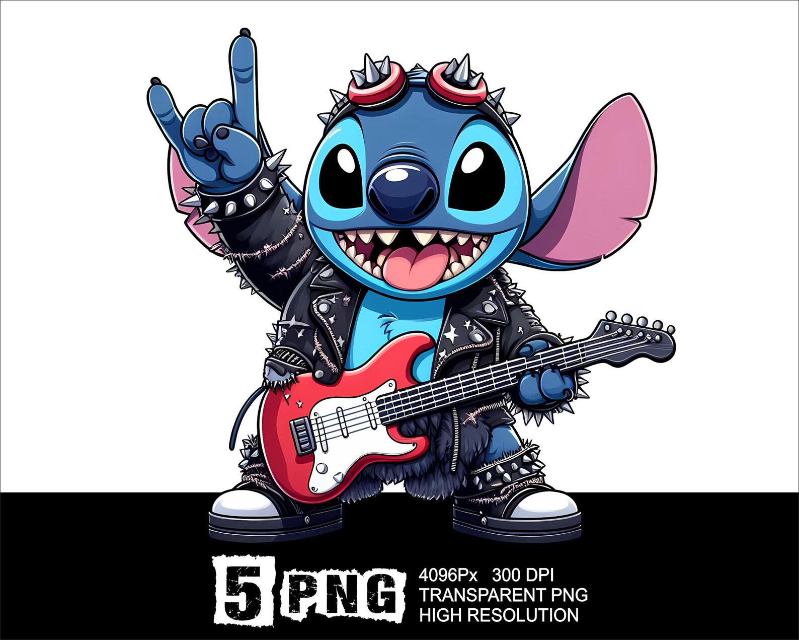 Stitch Rock Guitar Design 5 PNG Stitch Clipart High Resolution Png ...