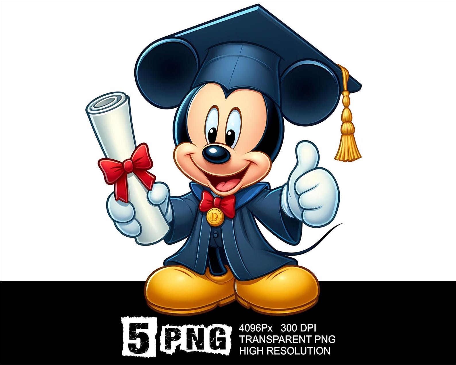 Mickey Graduation Design 5 PNG Mouse Graduation Clipart High Resolution ...