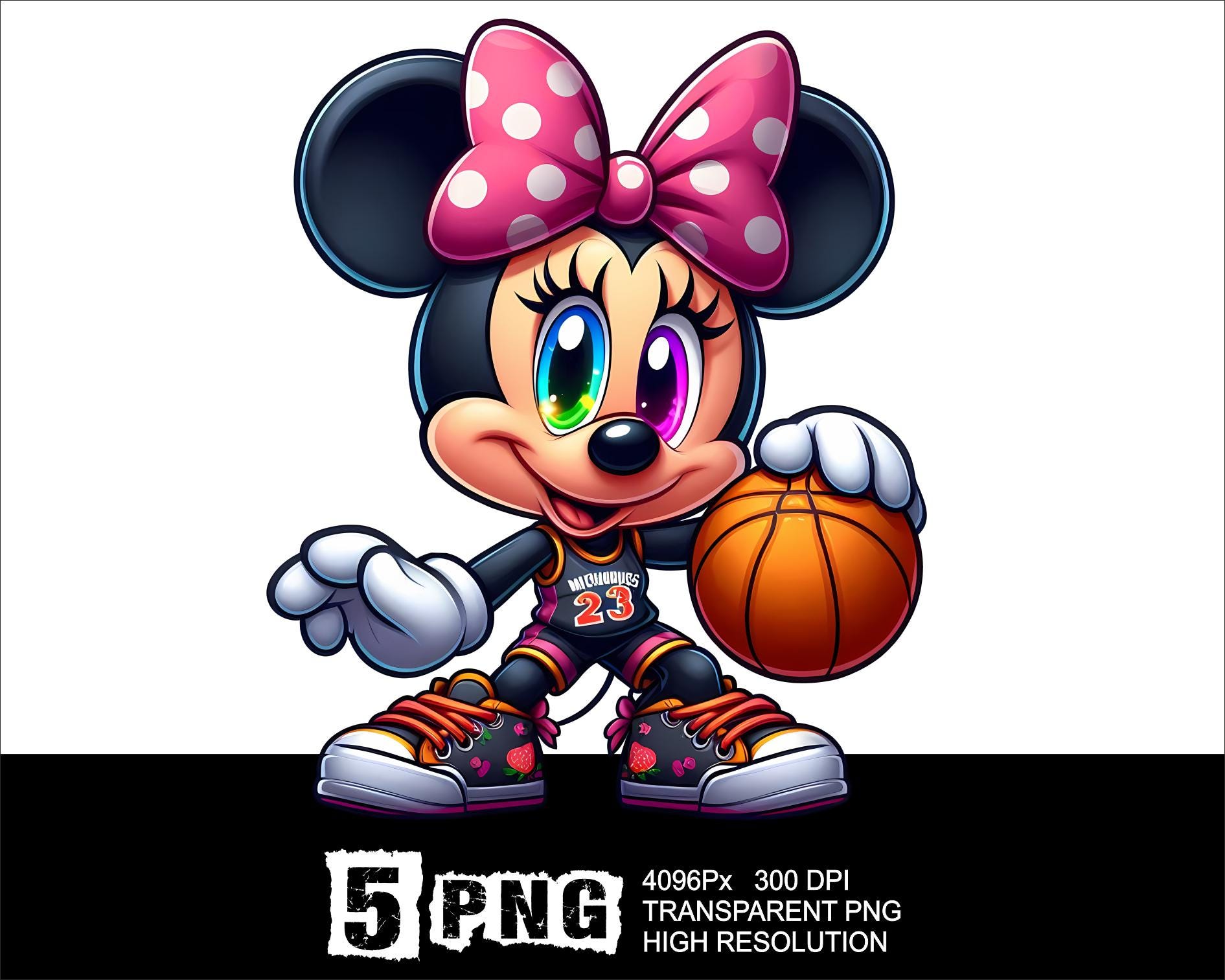 Minnie Basketball Girl Design 5 PNG Minnie Clipart High Resolution Png ...
