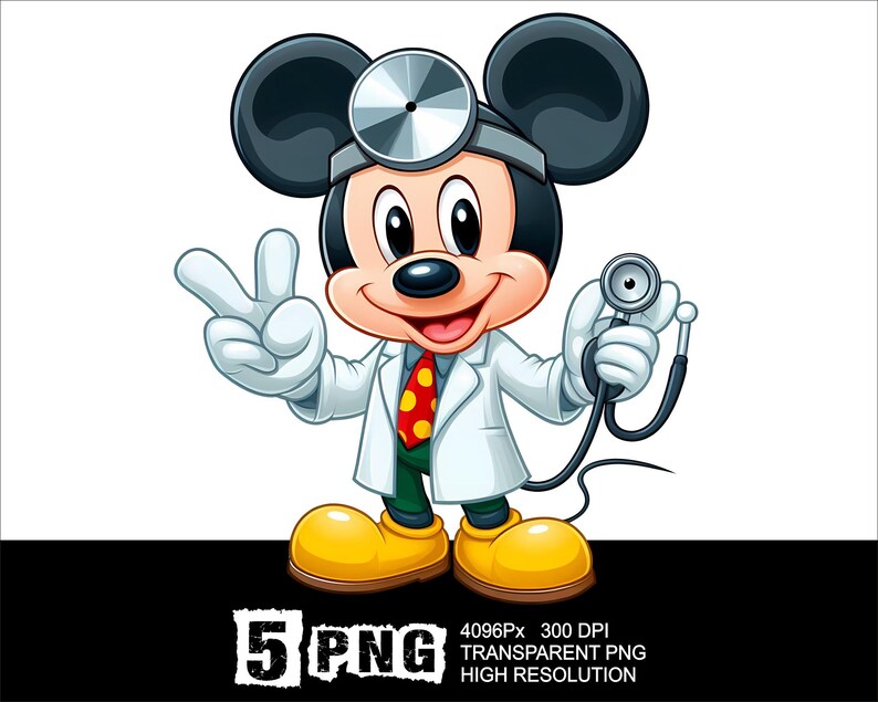 Mickey Doctor Design 5 PNG Mickey Clipart High Resolution Png Design ...