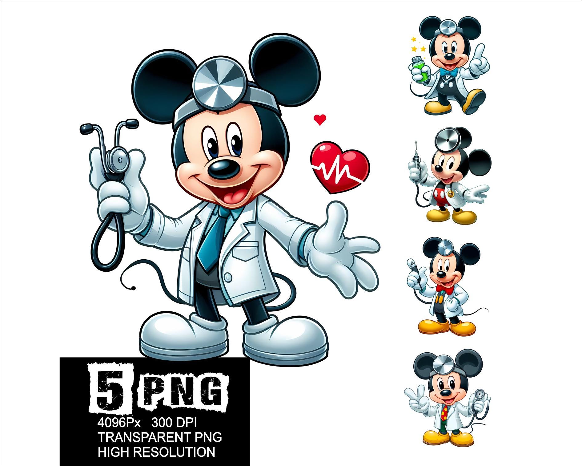 Mickey Doctor Design 5 PNG Mickey Clipart High Resolution Png Design ...