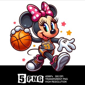 Minnie Basketball Girl Design 5 PNG Minnie Clipart High Resolution Png ...