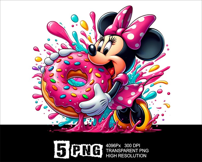 Minnie Donut Girl Design 5 PNG Minnie Clipart High Resolution Png ...