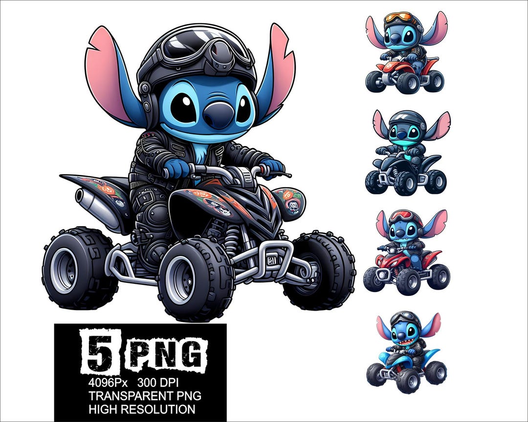 Stitch Motorcycle Atv Design 5 PNG Stitch Clipart High Resolution Png ...