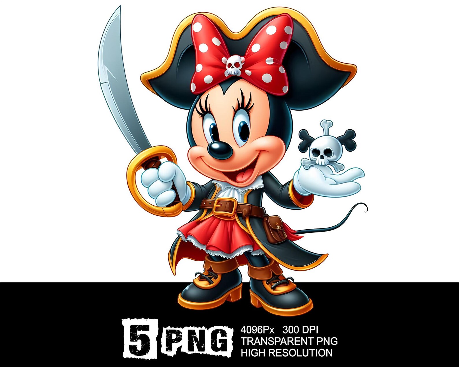 Minnie Pirates Girl Design 5 PNG Minnie Clipart High Resolution Png ...