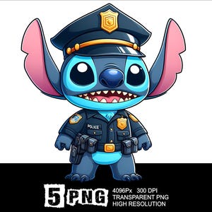 Stitch Police Design 5 PNG Stitch Clipart High Resolution Png Design ...