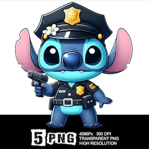 Stitch Police Design 5 PNG Stitch Clipart High Resolution Png Design ...