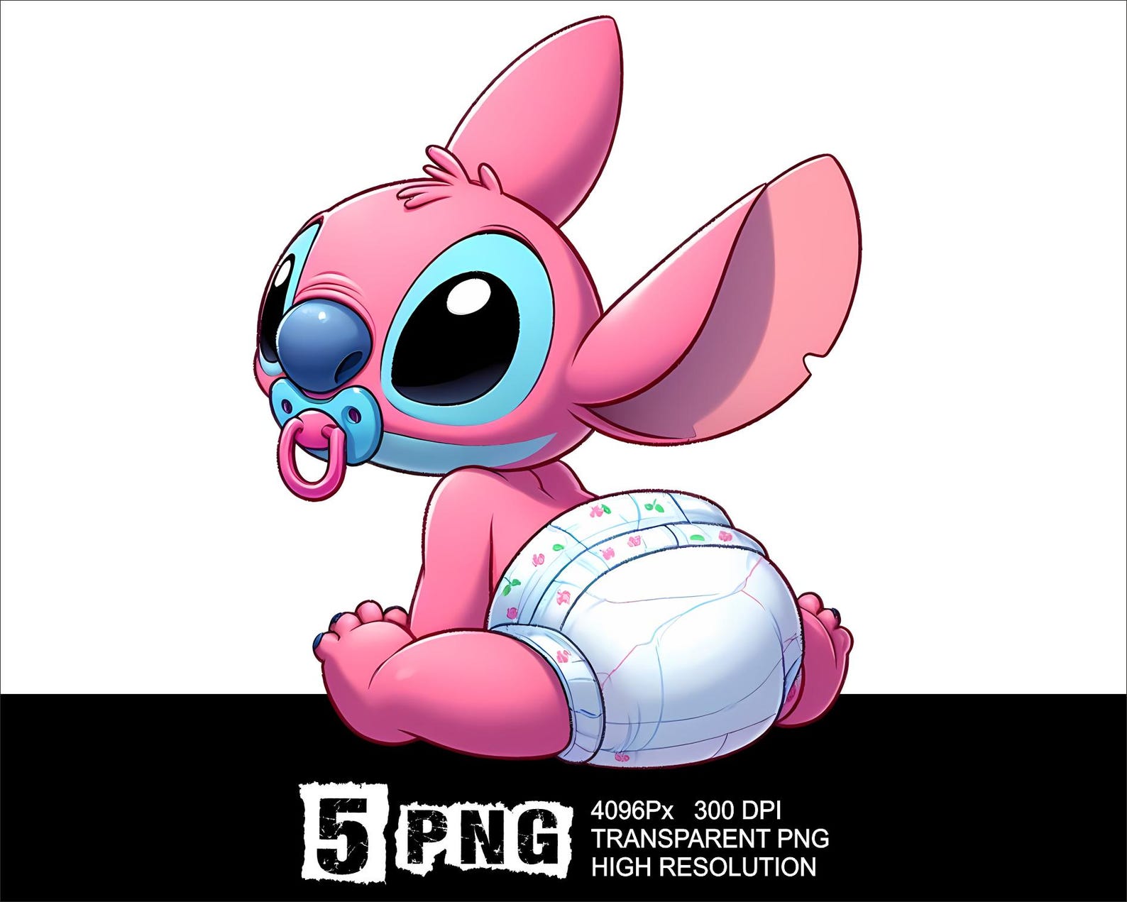 Girl Baby Stitch Design 5 PNG Angel Stitch Clipart High Resolution Png ...