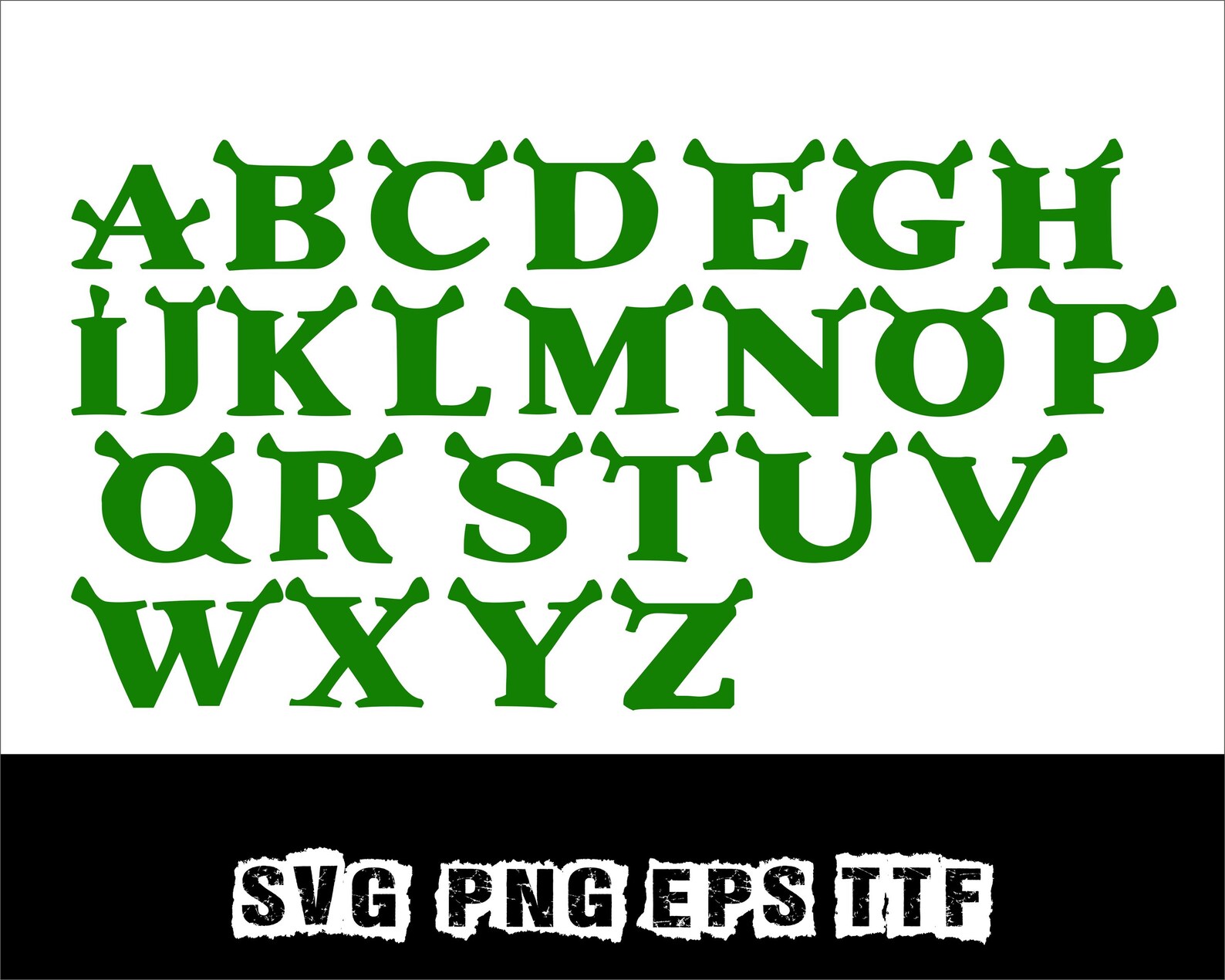 Cartoon Shrek Font Svg Hero Alphabet Superhero Svg Font for Cricut Svg ...