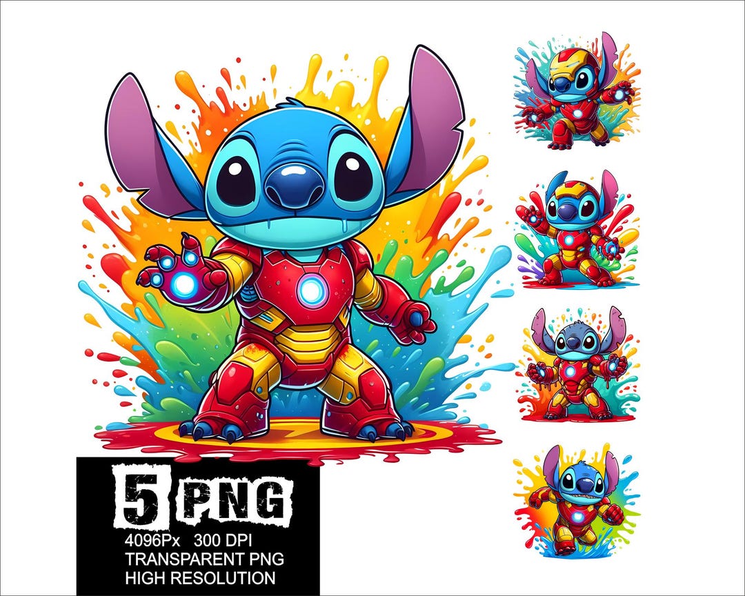 Stitch Hero Iron Design 5 PNG Stitch Clipart High Resolution Png Design ...