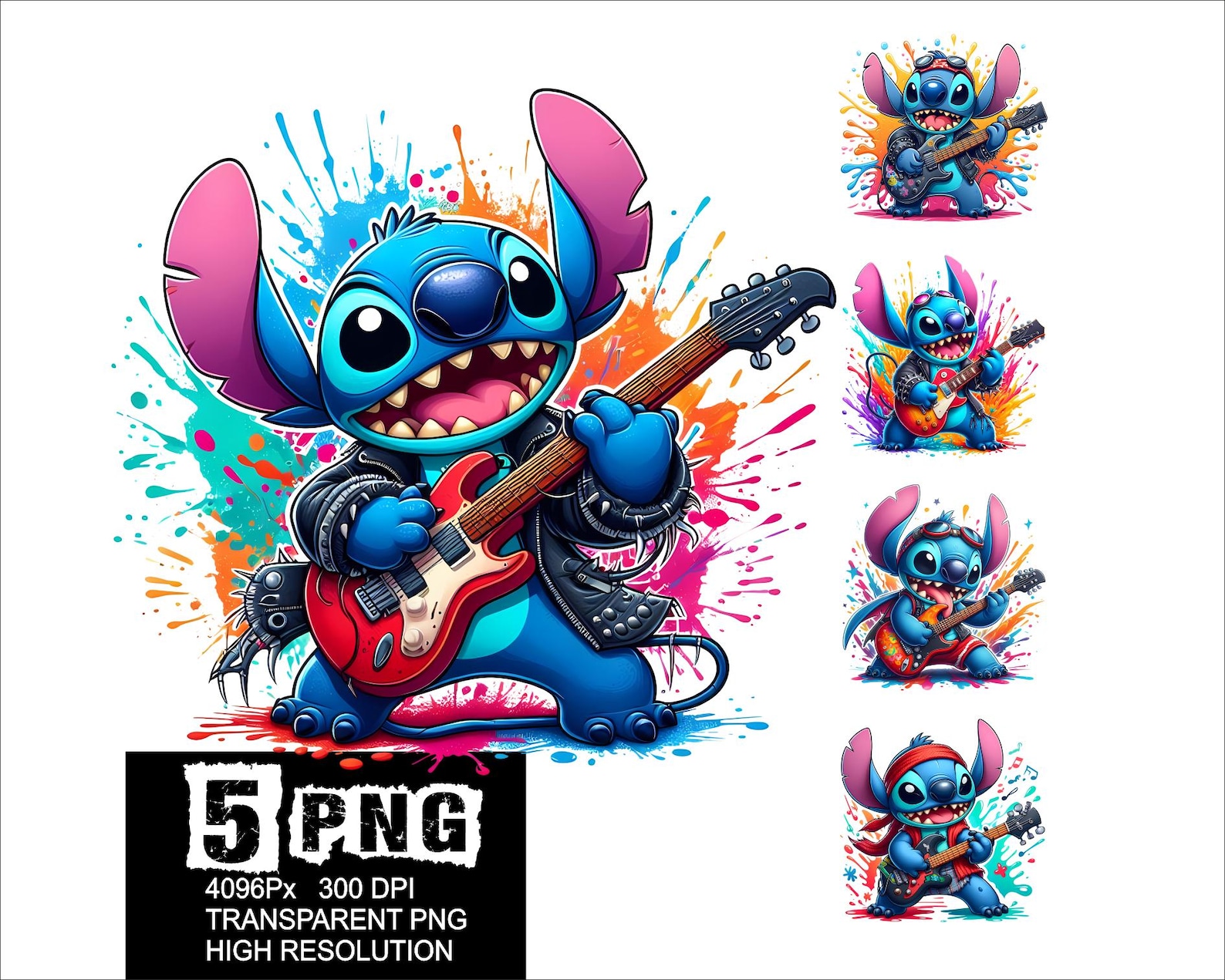 Stitch Rock Design 5 PNG Stitch Splash High Resolution Png Design ...