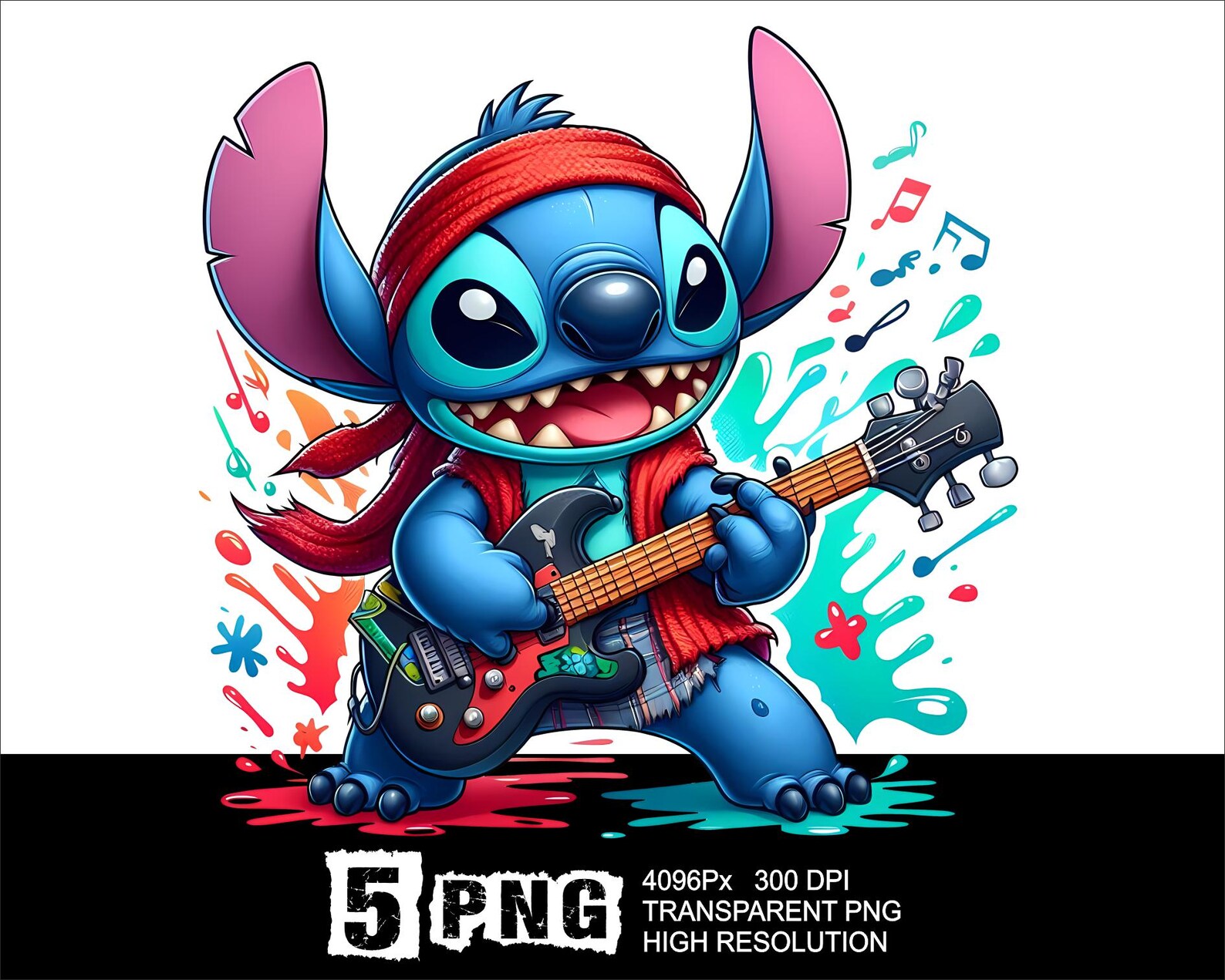 Stitch Rock Design 5 PNG Stitch Splash High Resolution Png Design ...