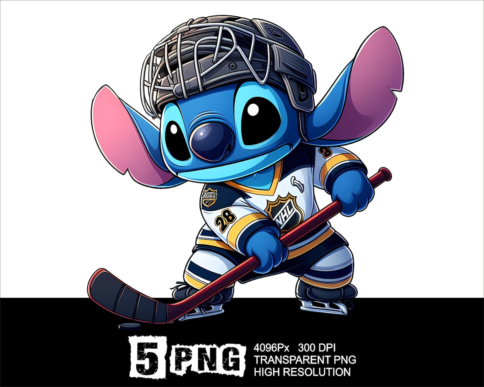 Stitch Hockey Design 5 PNG Stitch Clipart High Resolution Png Design ...