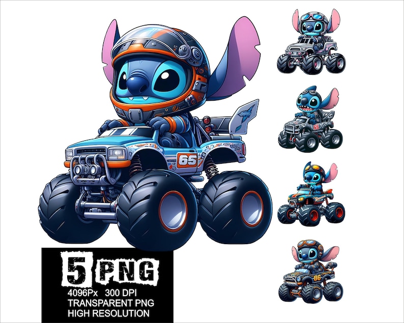 Stitch Monster Truck Design 5 PNG Stitch Clipart High Resolution Png ...