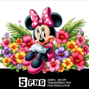 Minnie Flowers Design 5 PNG Minnie Clipart High Resolution Png Design ...