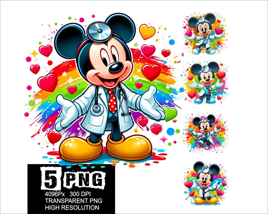 Mickey Doctor Design 5 PNG Mickey Splash High Resolution Png Design ...