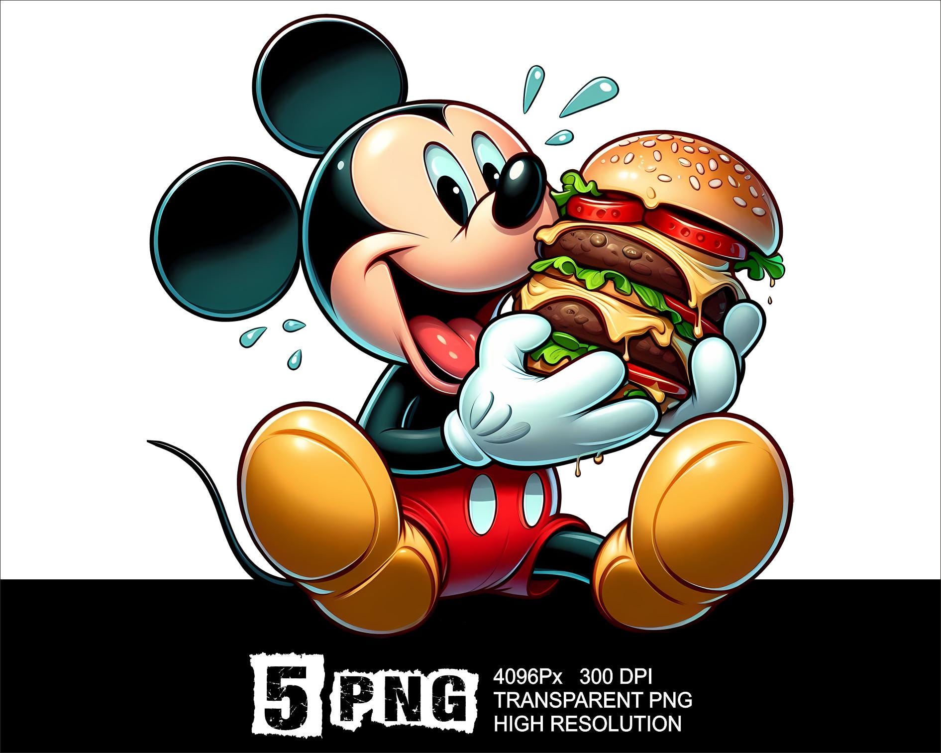 Mickey Hamburger Design 5 PNG Mickey Clipart High Resolution Png Design ...
