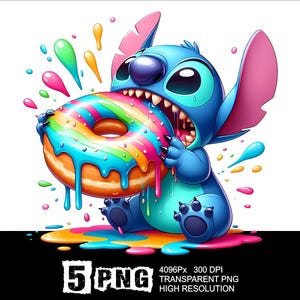 Stitch Donut Design 5 PNG Stitch Clipart High Resolution Png Design ...