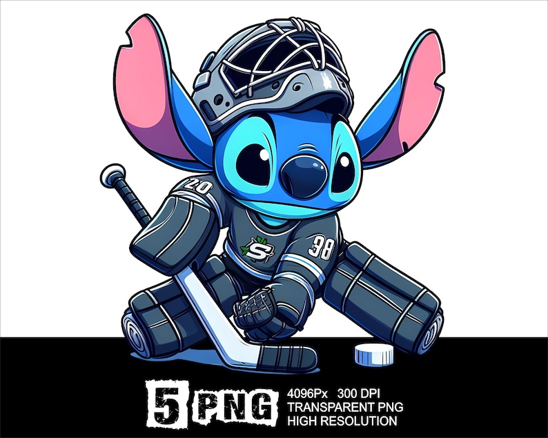 Stitch Hockey Keeper Design 5 PNG Stitch Clipart High Resolution Png ...