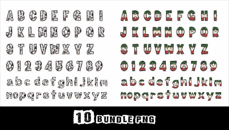 Christmas Alphabet PNG Christmas Letters Numbers Santa Alphabet PNG ...