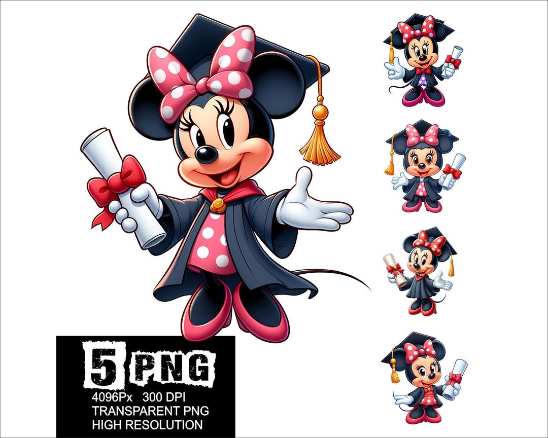 Minnie Graduation Design 5 PNG Mouse Graduation Girl Clipart High ...