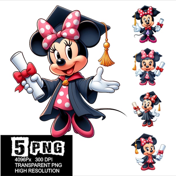 Minnie Mouse Grad Png - Etsy UK