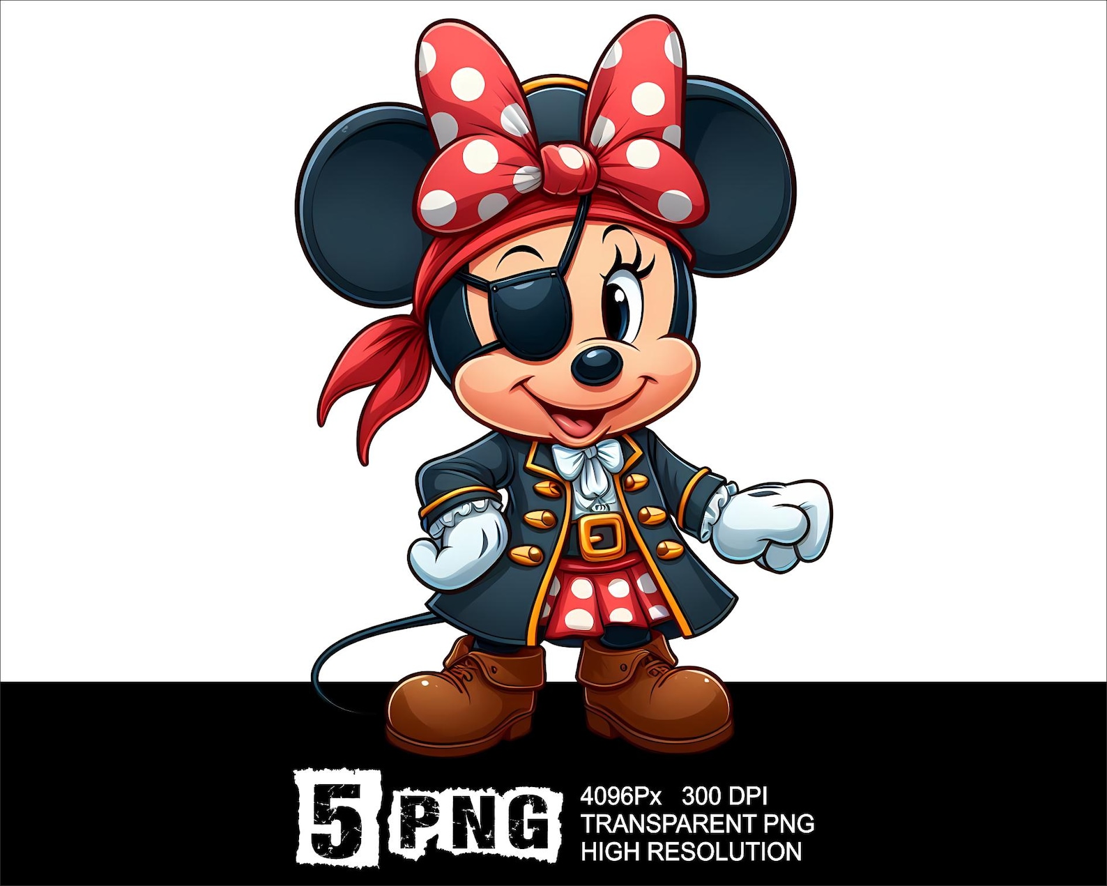 Minnie Pirates Girl Design 5 PNG Minnie Clipart High Resolution Png ...