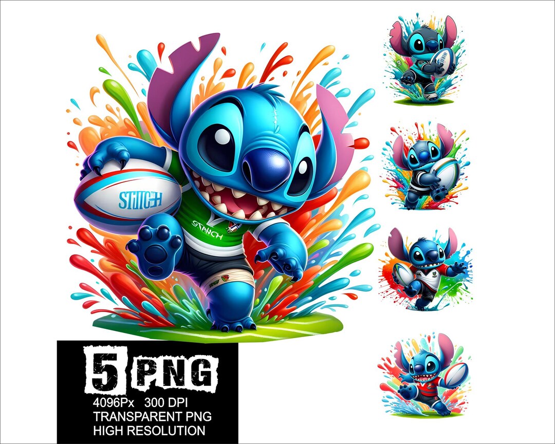 Stitch Rugby Design 5 PNG Stitch Clipart High Resolution Png Design ...