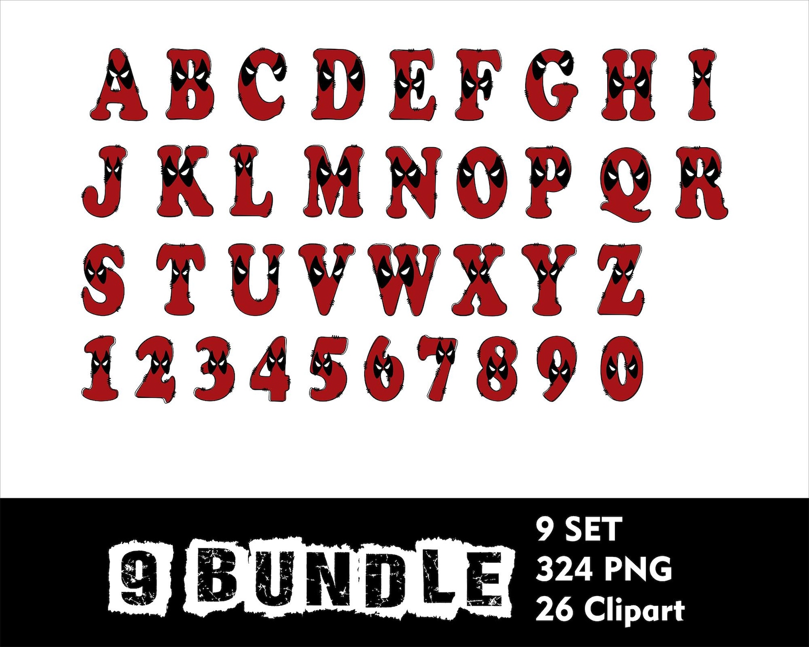 9 Bundle Superhero Alphabet Svg Png Avanger Hero Letters Super Hero ...