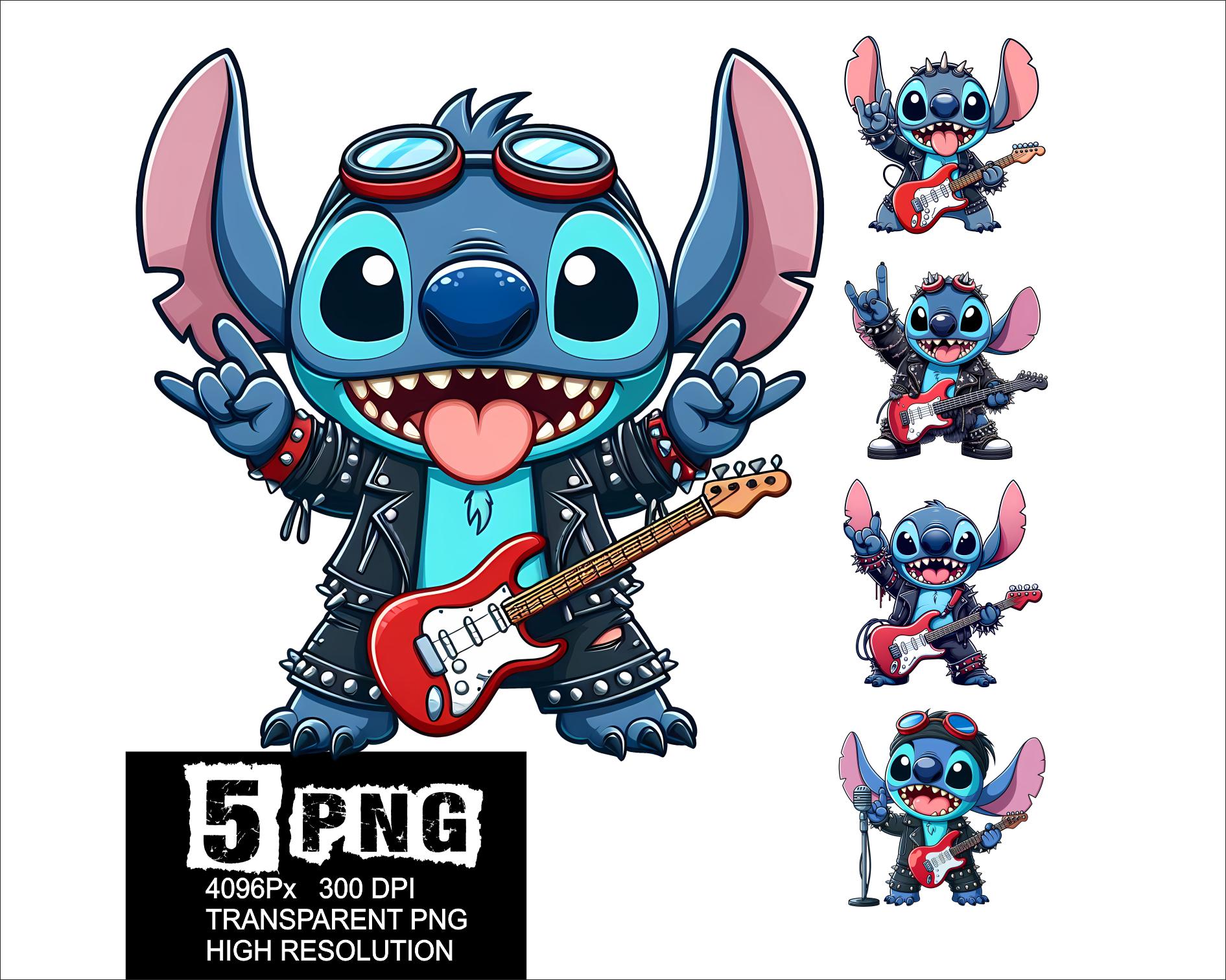 Stitch Rock Guitar Design 5 PNG Stitch Clipart High Resolution Png ...