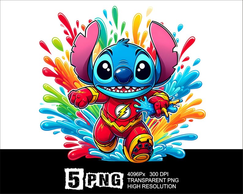 Stitch Hero Flash Design 5 PNG Stitch Clipart High Resolution Png ...