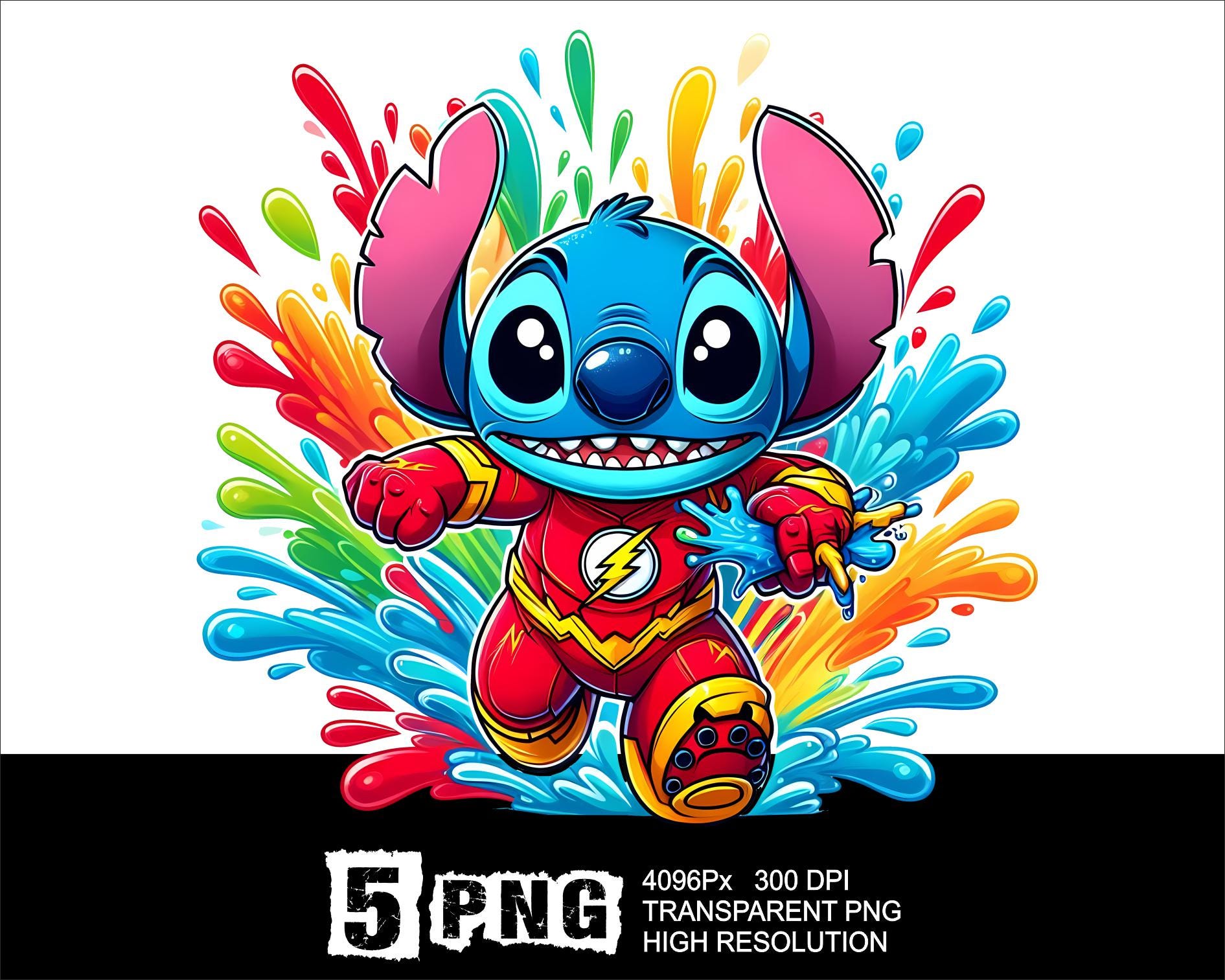Stitch Hero Flash Design 5 PNG Stitch Clipart High Resolution Png ...
