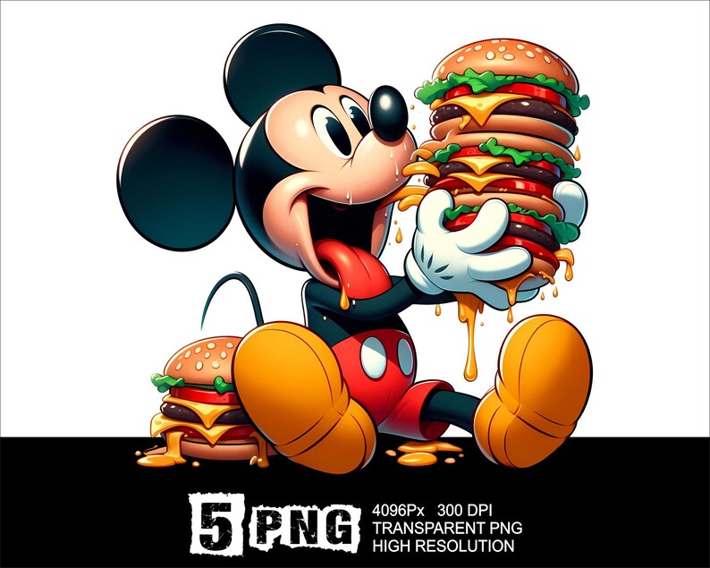 Mickey Hamburger Design 5 PNG Mickey Clipart High Resolution Png Design ...