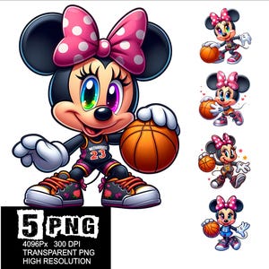 Minnie Basketball Girl Design 5 PNG Minnie Clipart High Resolution Png ...