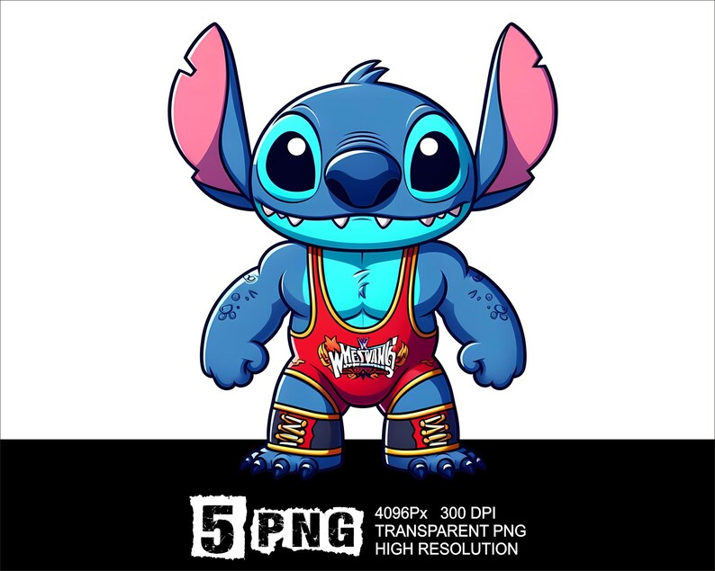 Stitch Wrestler Design 5 PNG Stitch Clipart High Resolution Png Design ...