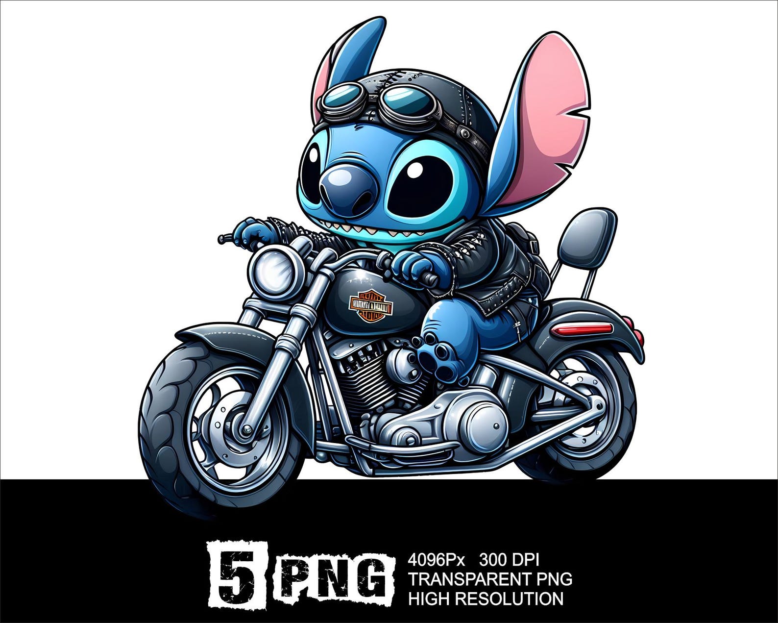 Stitch Motor Harley Design 5 PNG Stitch Clipart High Resolution Png ...