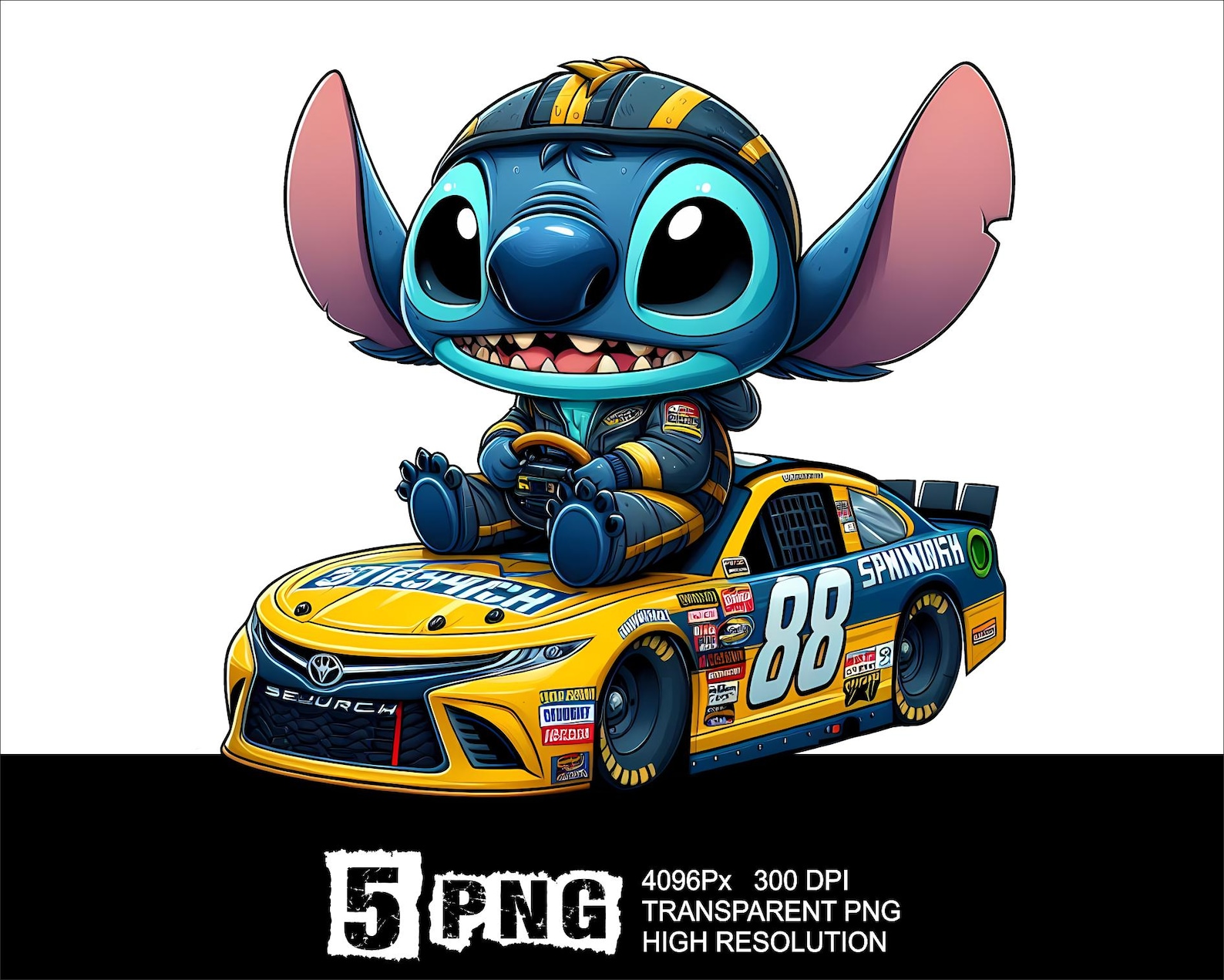 Stitch Racing Design 5 PNG Stitch Car Design High Resolution Png Design ...