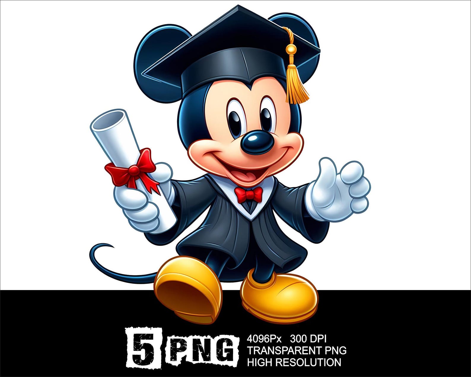 Mickey Graduation Design 5 PNG Mouse Graduation Clipart High Resolution ...