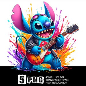 Stitch Rock Design 5 PNG Stitch Splash High Resolution Png Design ...