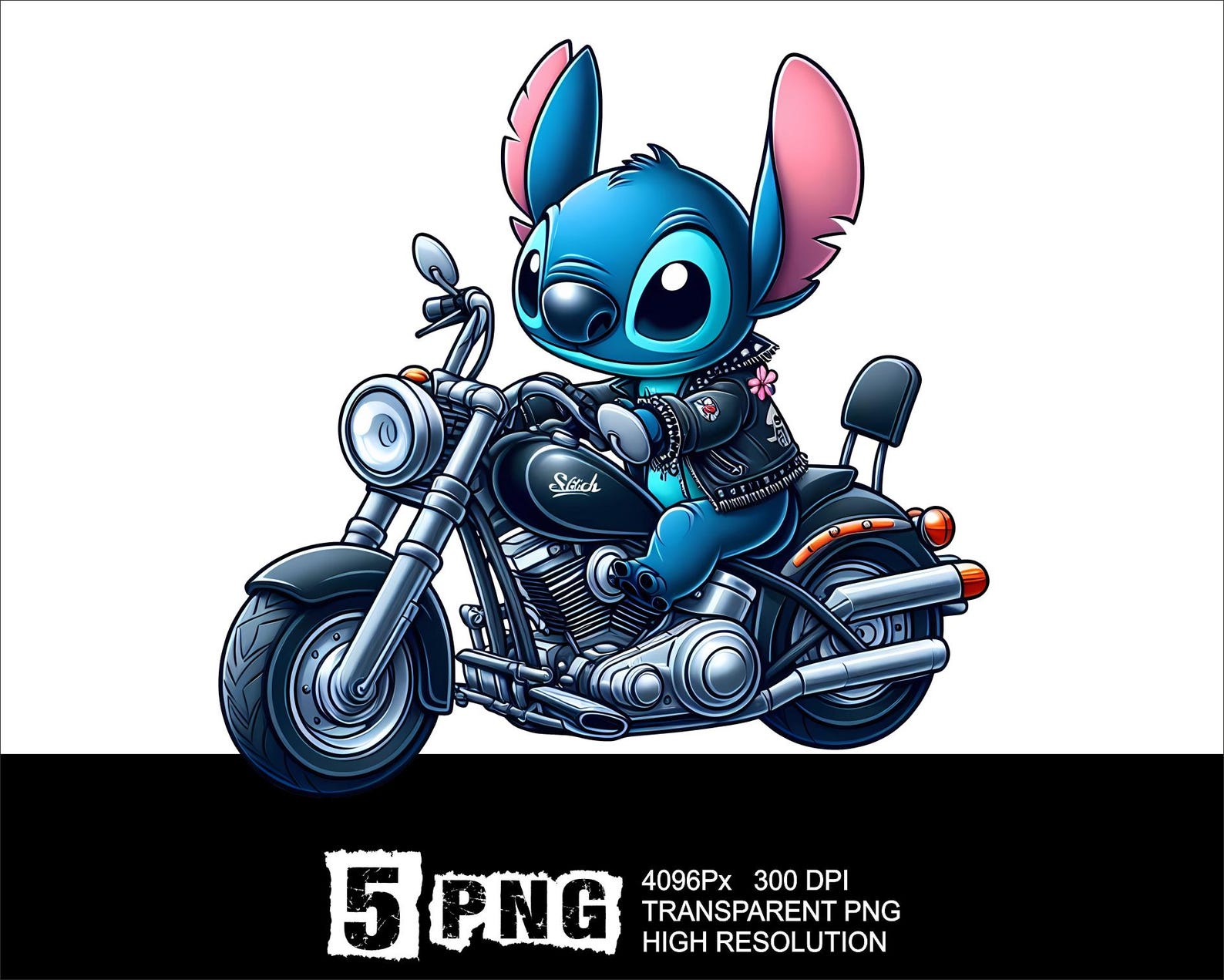Stitch Motor Harley Design 5 PNG Stitch Clipart High Resolution Png ...